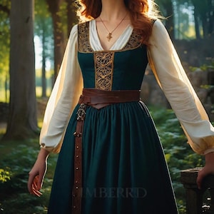 Medieval Maxi Dress Sewing Pattern, Renaissance Faire Style Dress ...