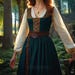 Medieval Ren Faire Dress Pattern, Maxi Dress Sewing Pattern ...