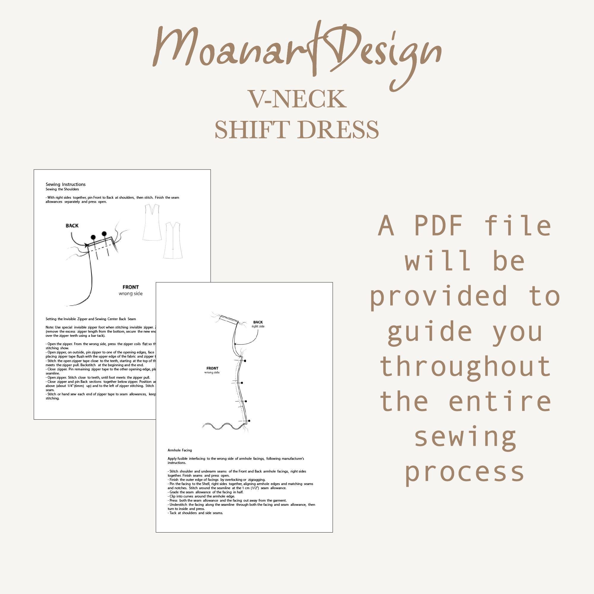 Shift Dress Pattern, Pinafore Mini Dress, Sleeveless Cottagecore Dress ...
