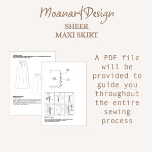 Sheer Maxi Skirt Sewing Pattern, Festival Outfit Hippie Skirt Pattern ...
