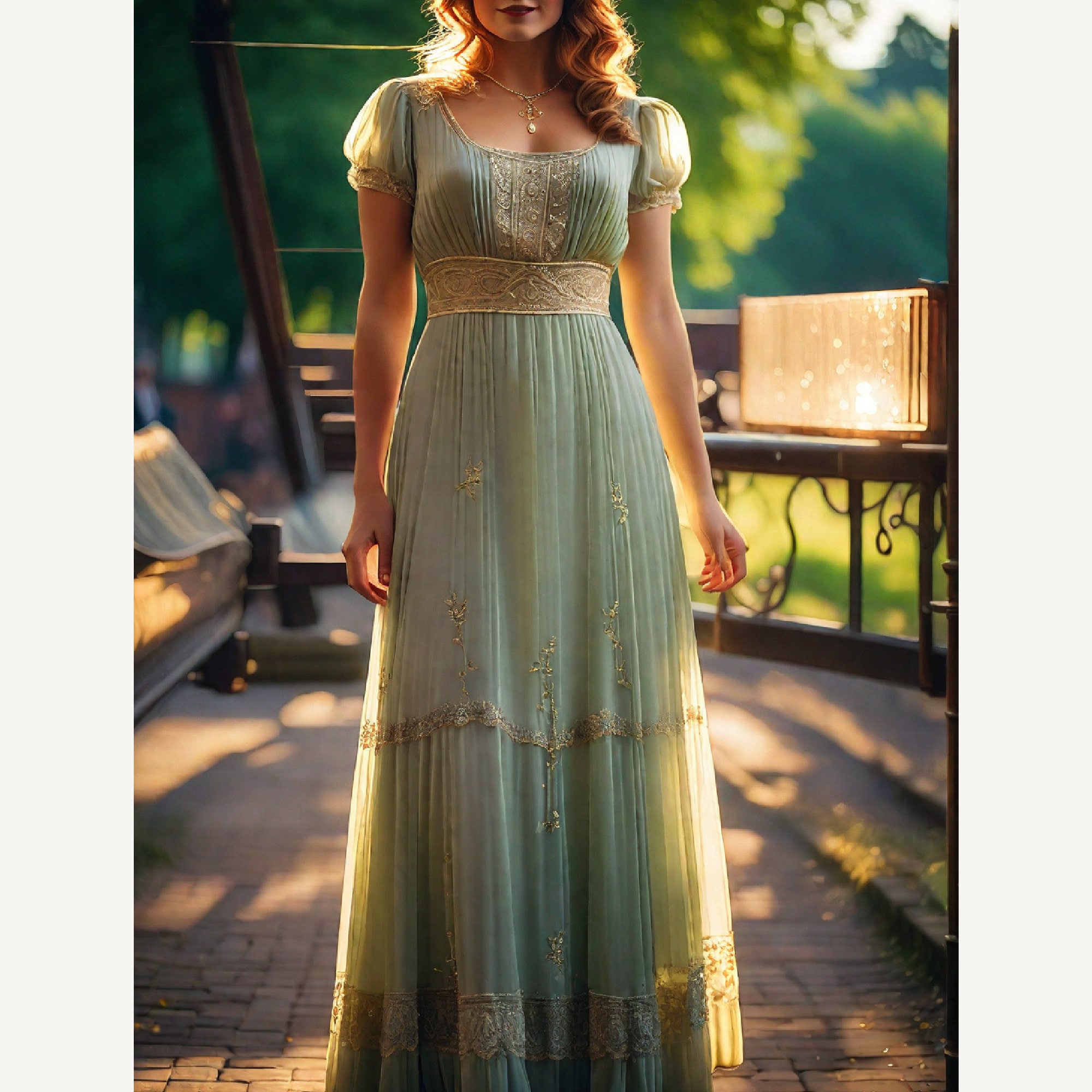 Fantasy Renaissance Style Dress Sewing Pattern, Regency Inspired Gown ...
