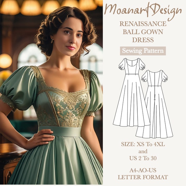 Renaissance Princess Pattern - Etsy