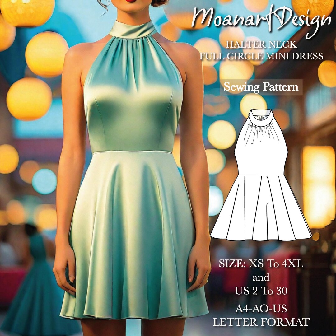 Halter Neck Dress Pattern, Bridesmaid Cottagecore Dress , Prom Linen ...