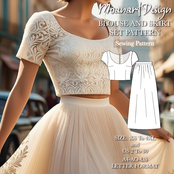 Skirt Blouse Pattern - Etsy