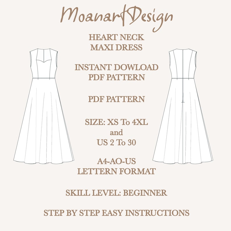 Medieval Inspired Maxi Dress Sewing Pattern, Empire Waist Fantasy Gown ...