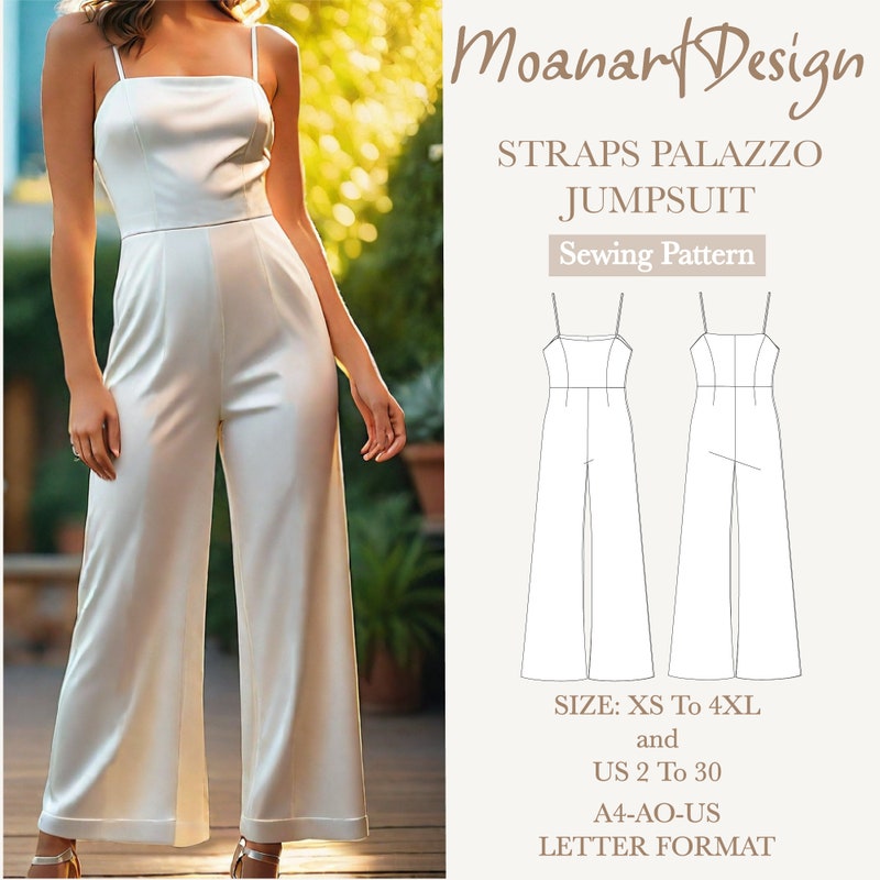 Palazzo Vintage Jumpsuit - Etsy UK