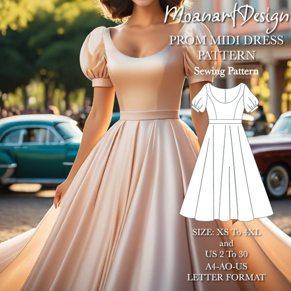 Prom Dress Pattern - Etsy