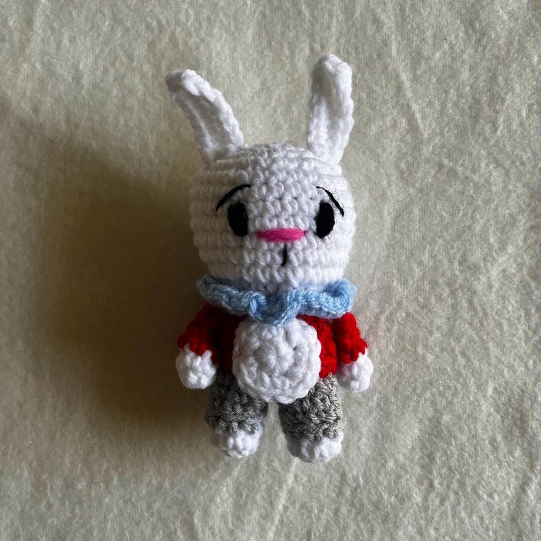 Crochet White Rabbit Mini Plushie - Etsy