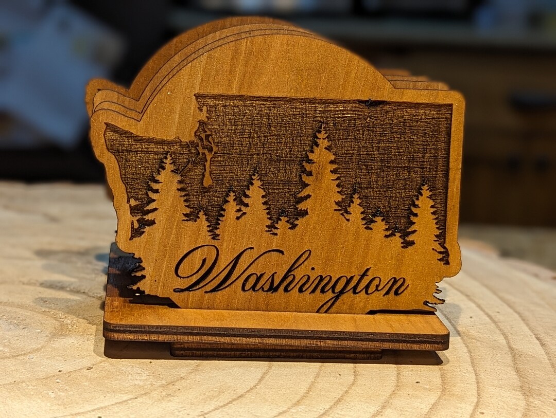 State of Washington Custom Coasters - Etsy