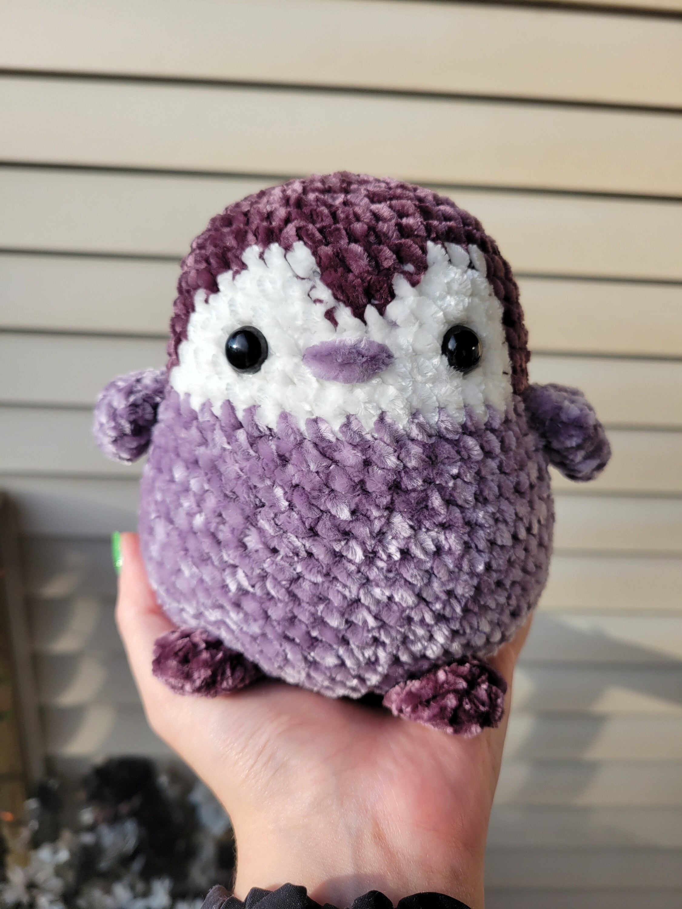 Crochet Chunky Penguin Plushie Soft Velvet Plush Handmade - Etsy