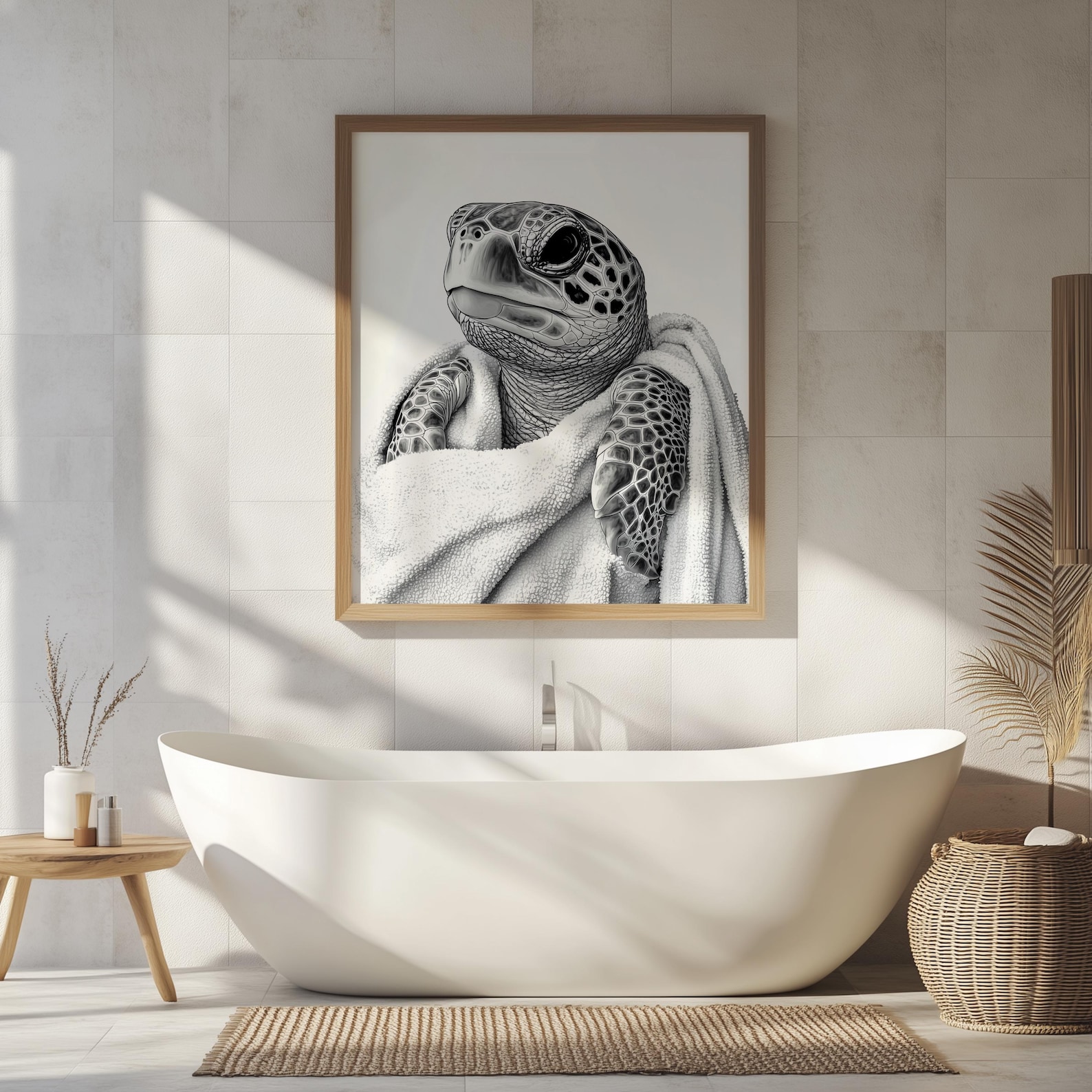 Sea Turtle Art Poster Unique Wall Decor Animal Lover Gift Quirky Home ...