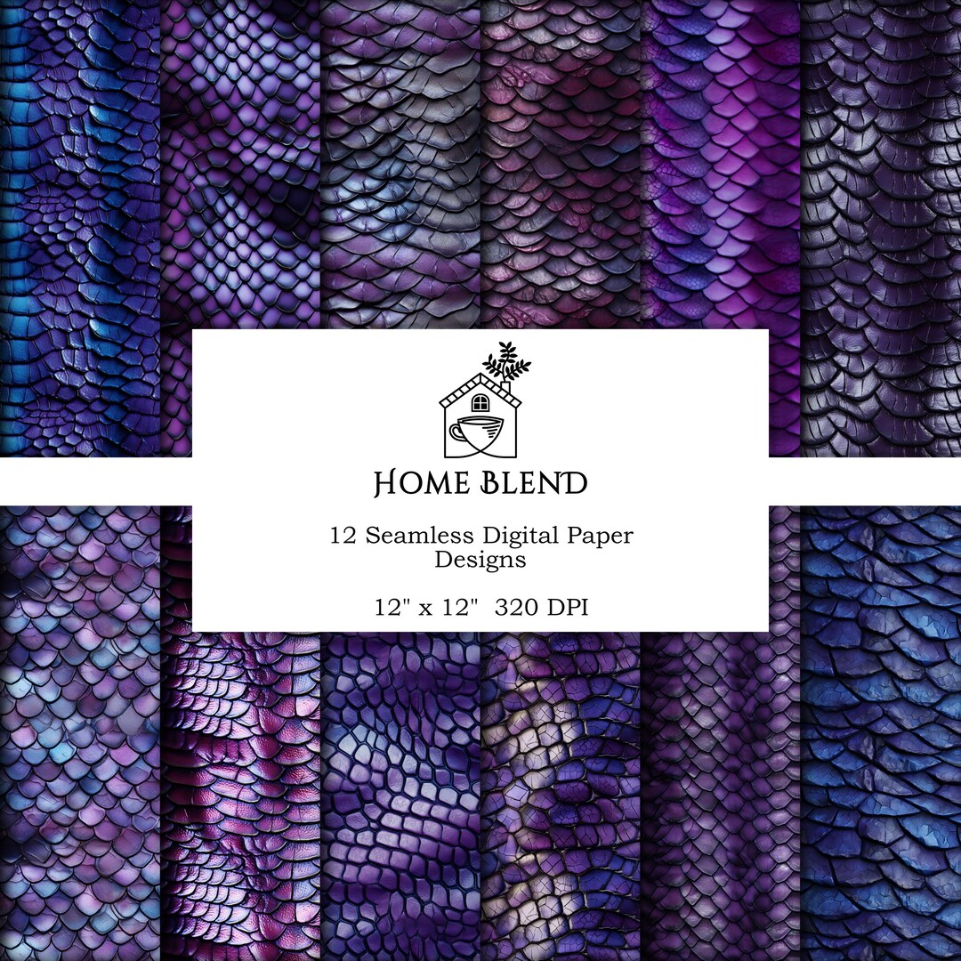 Purple Dragon Scales Digital Download Paper Snake Skin Seamless ...