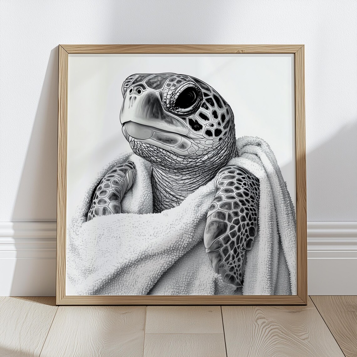 Sea Turtle Art Poster Unique Wall Decor Animal Lover Gift Quirky Home ...