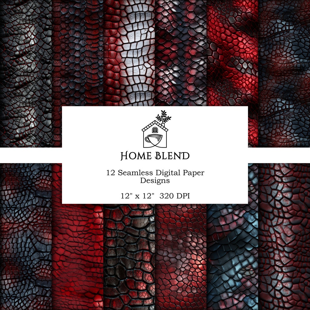 Red Dragon Scales Seamless Paper: Ruby Snake Skin (digital Download) - Etsy