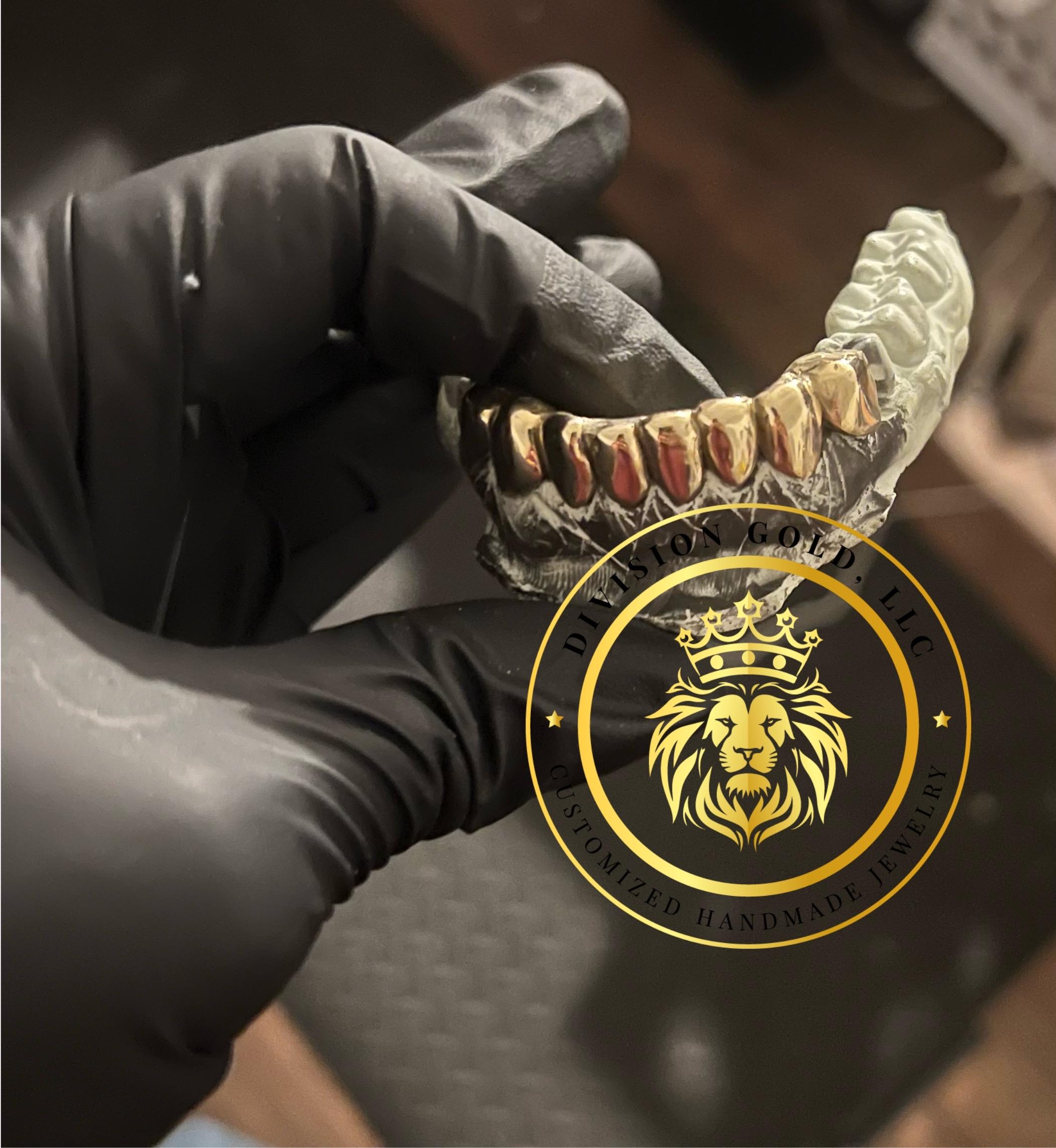 Handmade CUSTOM Gold Grillz Solid NPG Dental NP Gold Grills Perm Cut ...