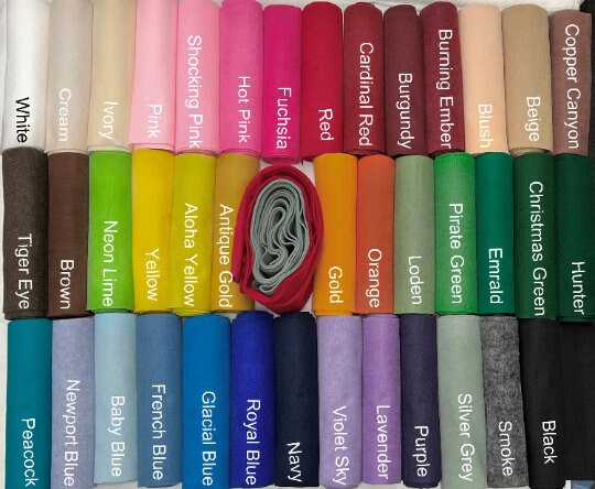 Felt by the Yard and Less Than a Yard Cuts 100% Acrylic Felt - Etsy