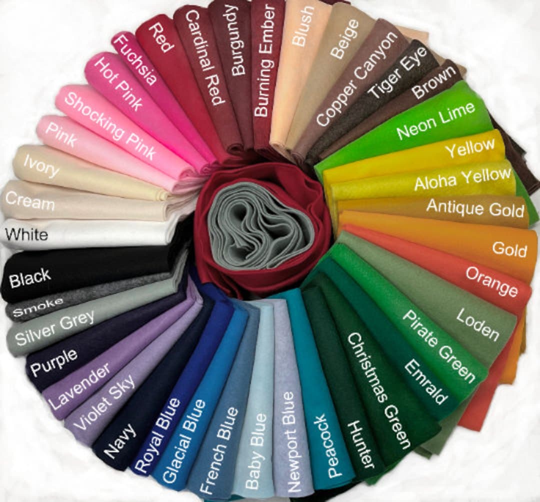 Felt by the Yard and Less Than a Yard Cuts 100% Acrylic Felt - Etsy