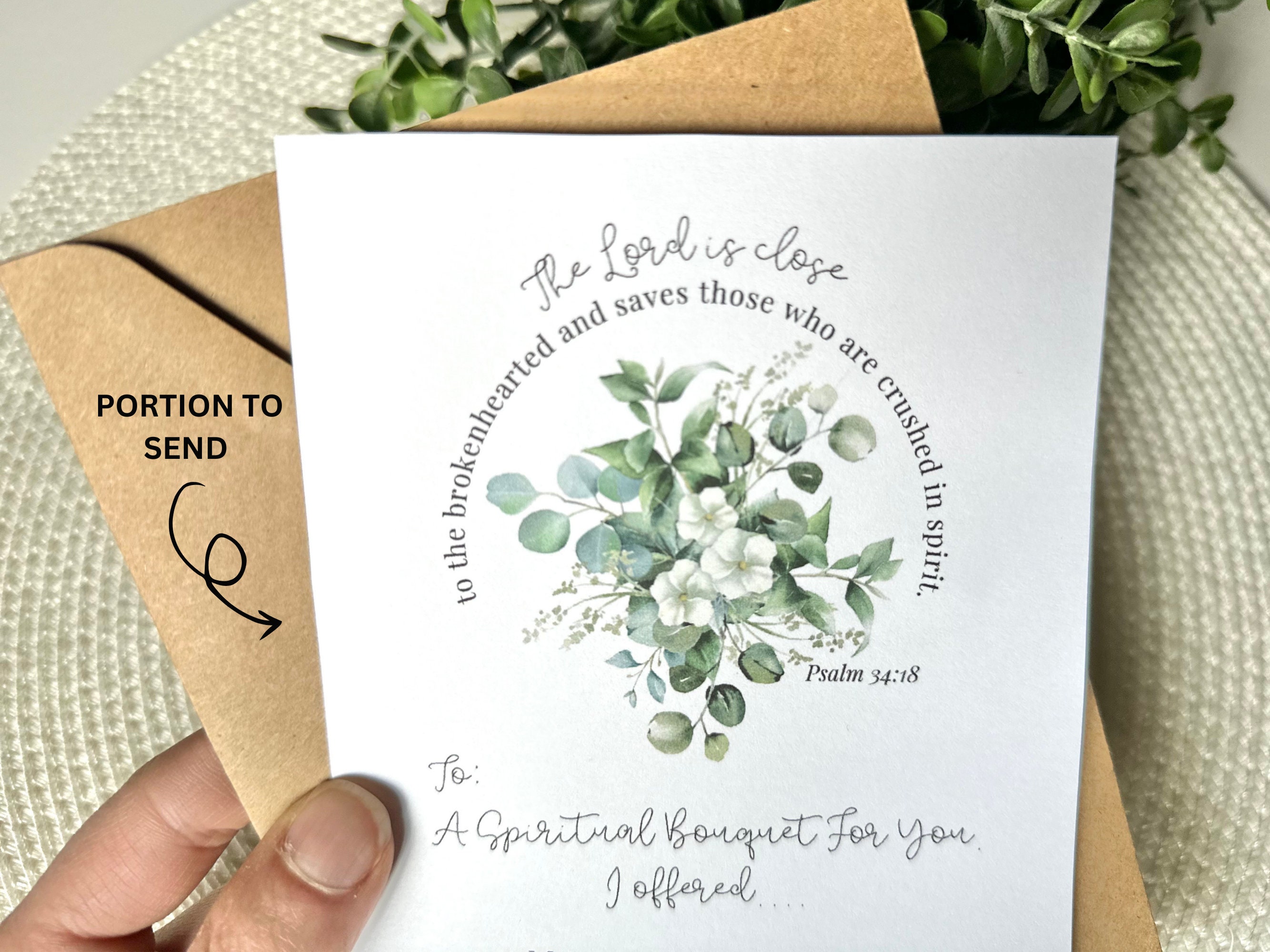 PRINTABLE Spiritual Bouquet for Child Loss Card Spiritual Bouquet ...