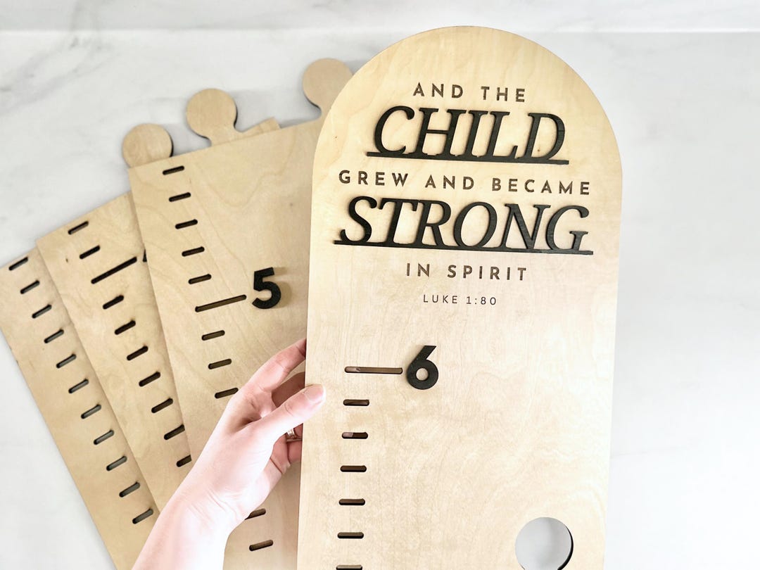 Baptism Gift Girl Catholic Ruler Height Chart for Kid Godson Gift From ...