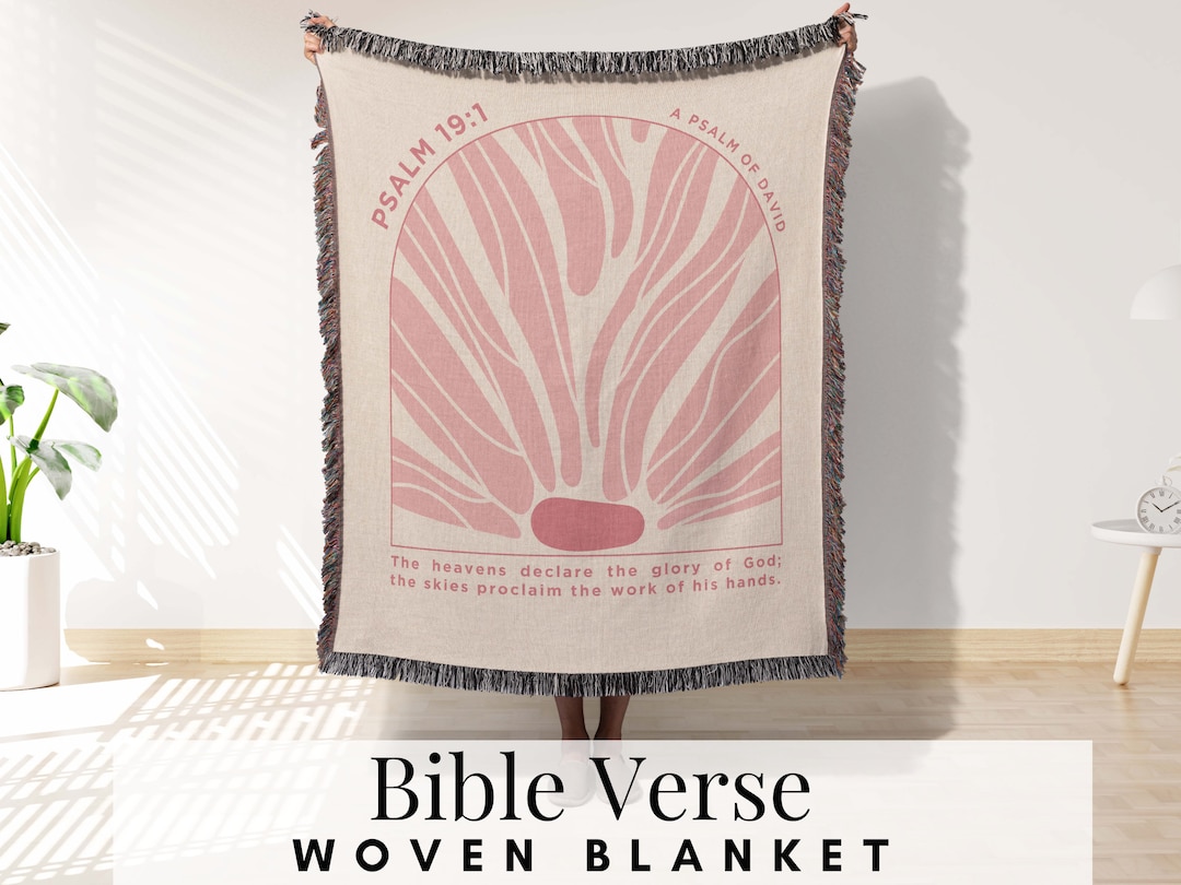 Floral Matisse Christian Encouragement Blanket Gift Psalm 19 Scripture ...