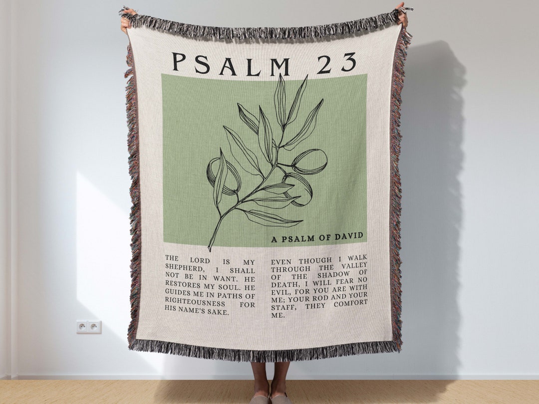 Psalm 23 Christian Blanket Bible Verse Throw Blanket Christian Woven ...