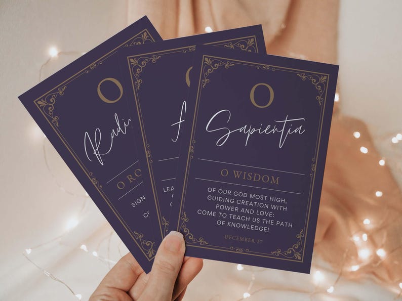 O Antiphons Advent Activity Cards Catholic Advent Printable Banner ...