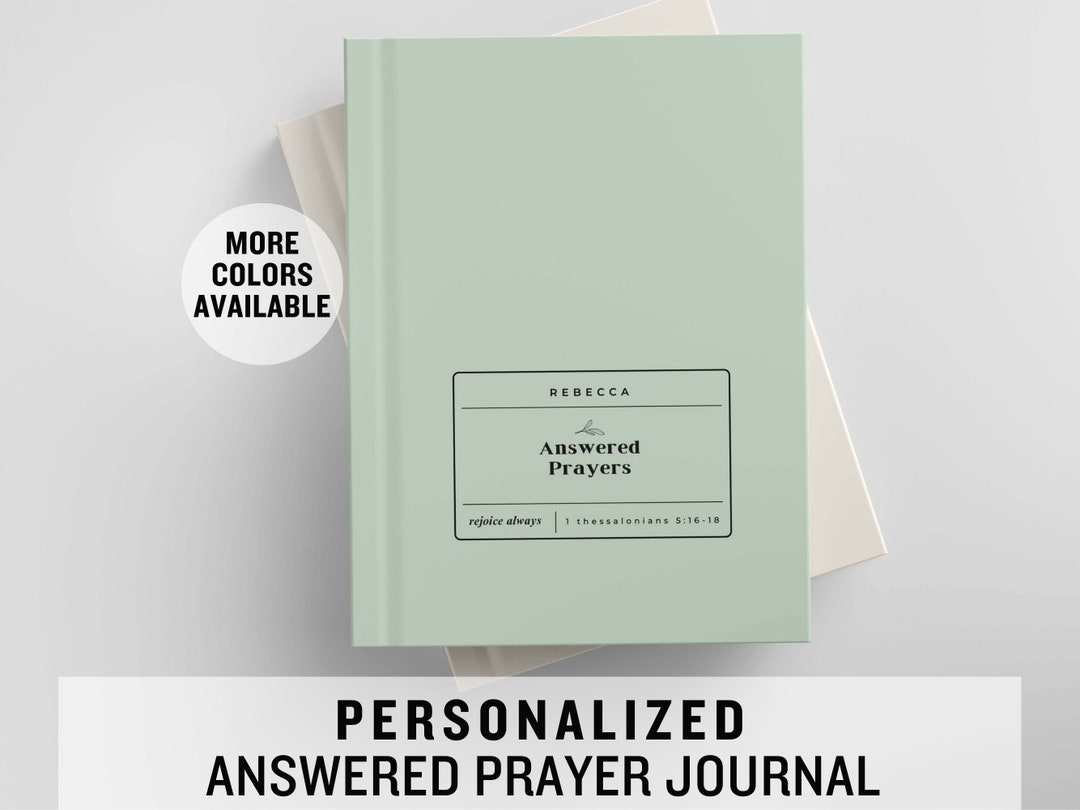 Personalized Answered Prayer Journal Hardcover Gratitude Journal ...