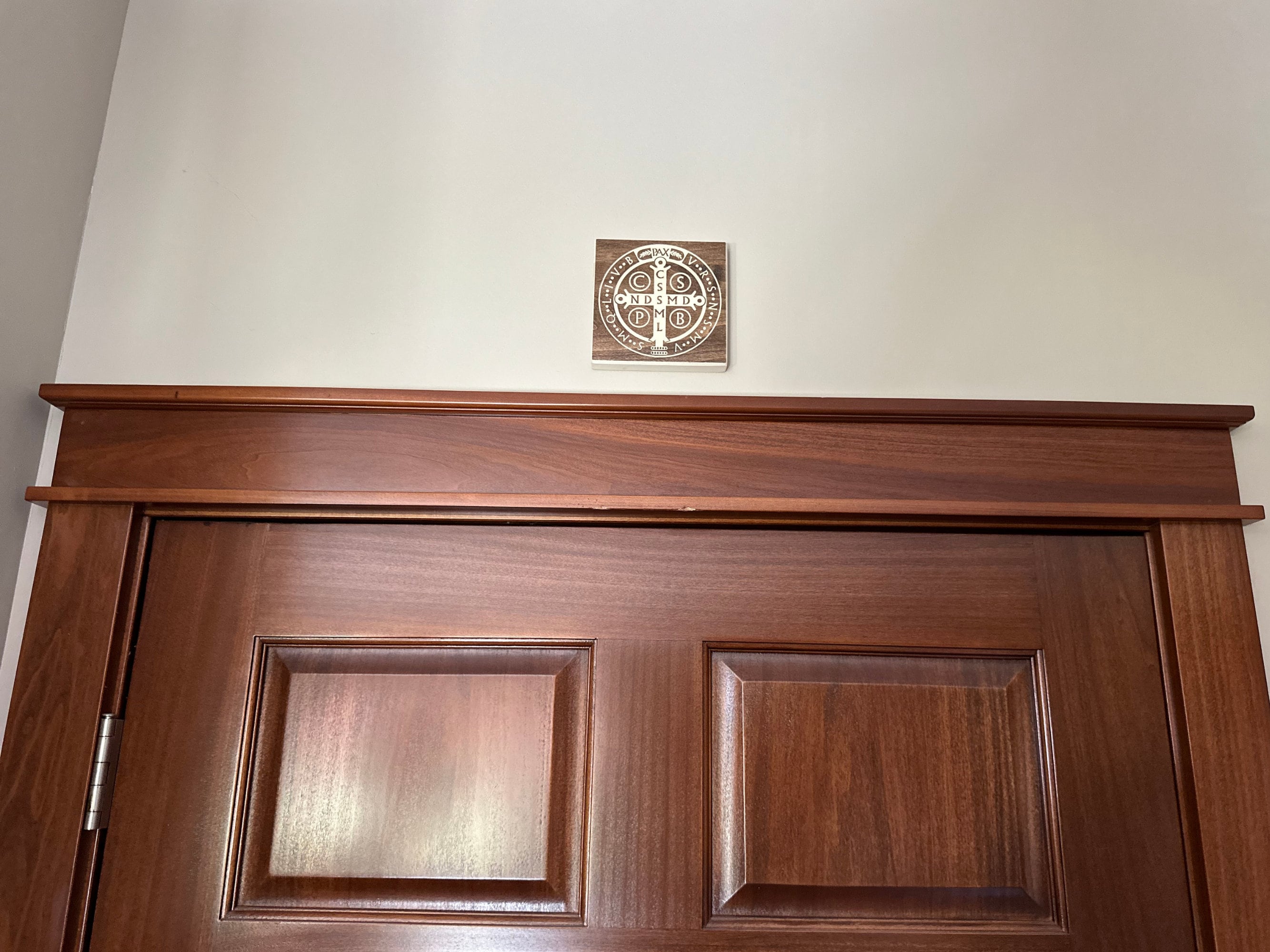 5" St Benedict Door Hanger Wood St Benedict Medal Saint Benedict New ...