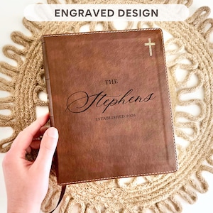 Wedding Bible Guestbook Religious Wedding Shower Gift Personalized Niv ...