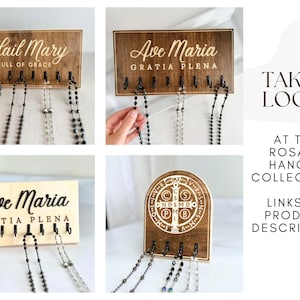 Sacred Heart Rosary Hanger Family Rosary Holder Wall Holy Family Heart ...