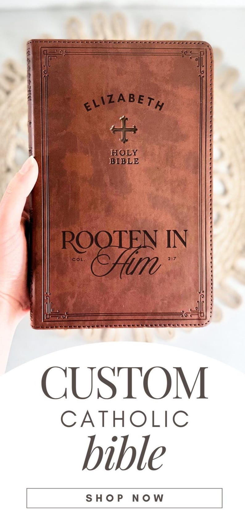 NRSV Custom Bible Leather Personalized Catholic Edition Bible Engraved ...