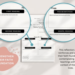 Mass Reflection Kid PRINTABLE Prayer Journal Homeschool Journal ...