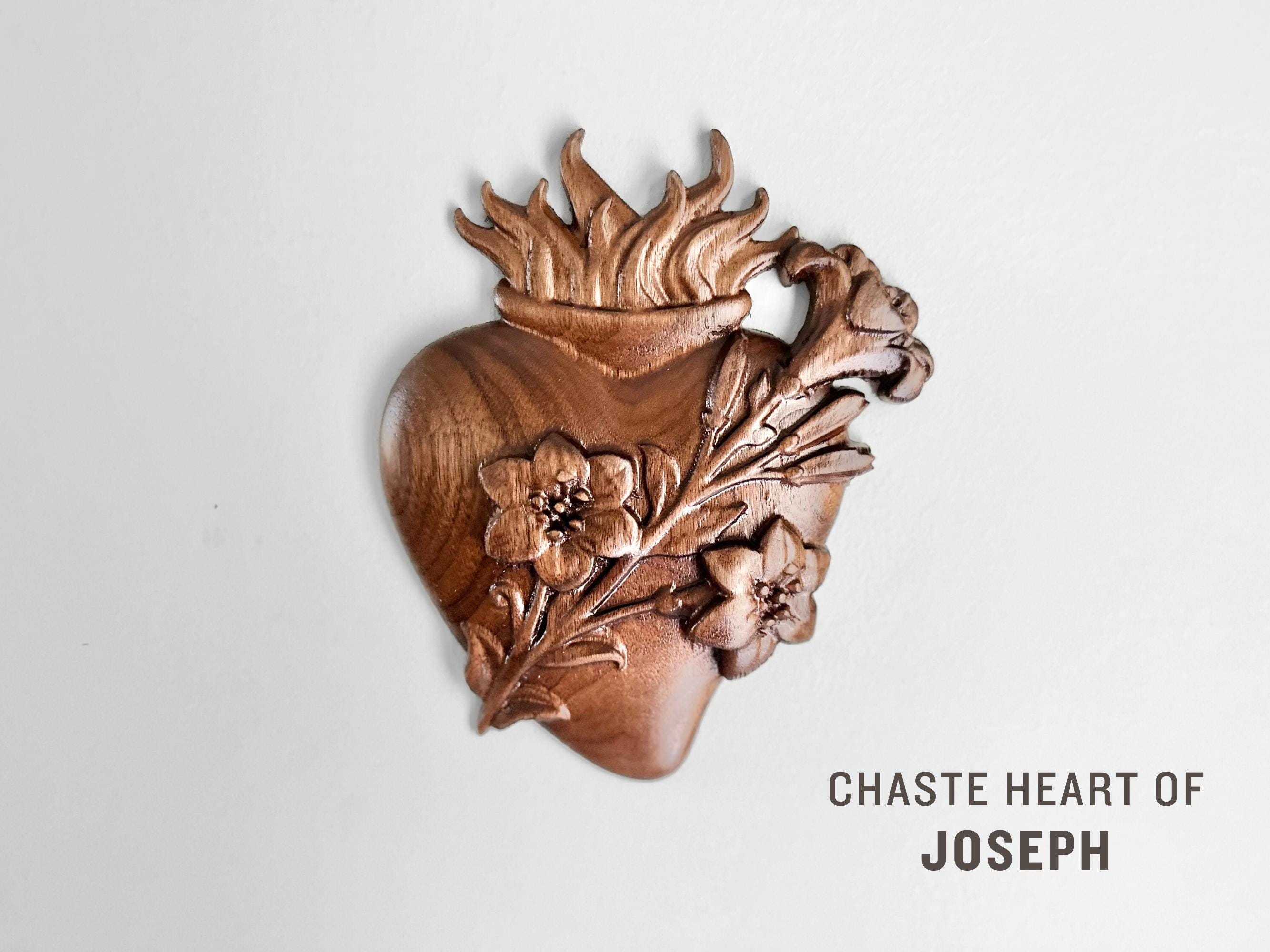 Three Hearts Holy Family Sacred Hearts JMJ Art Sacred Heart of Jesus ...