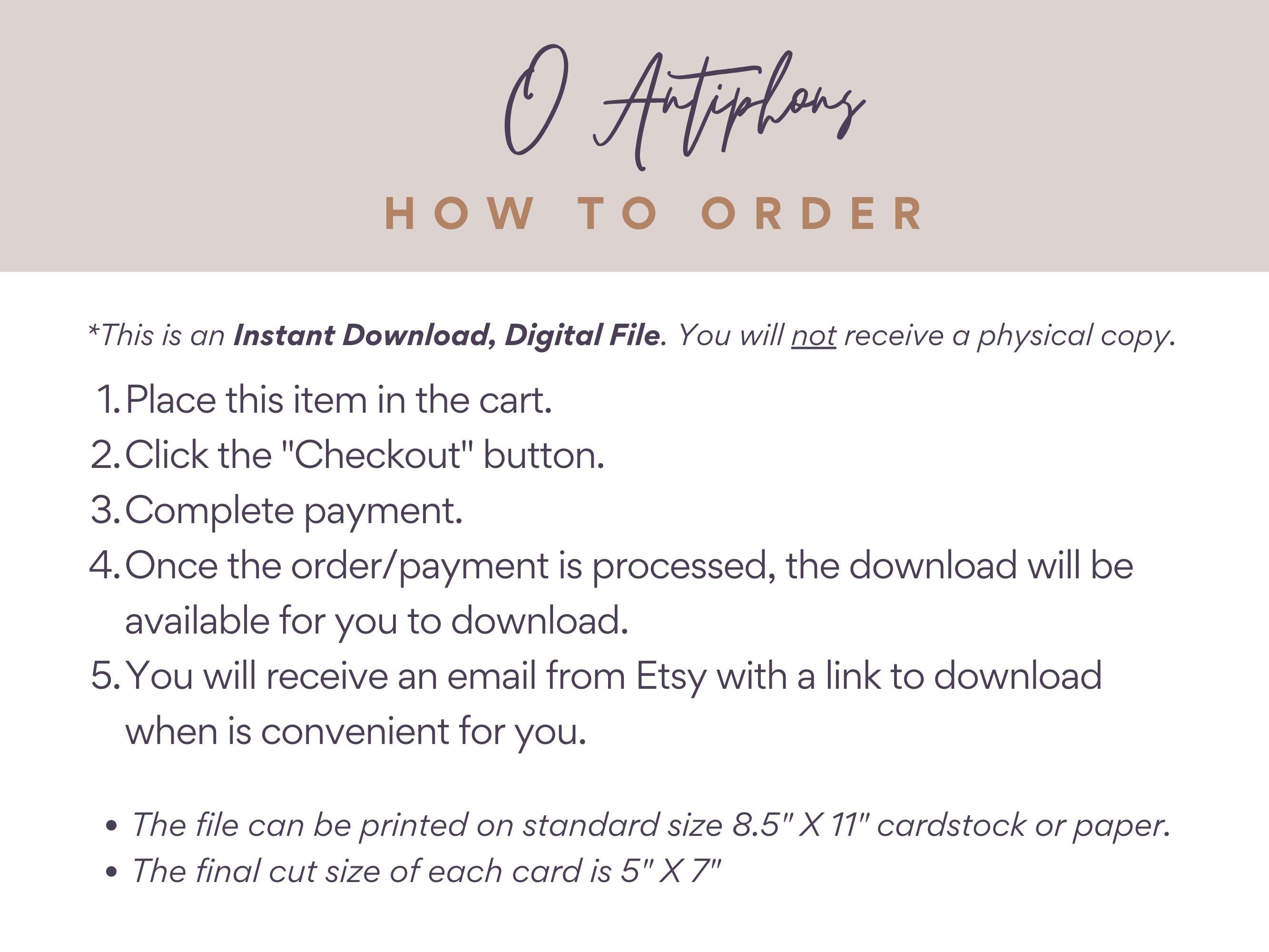 O Antiphons Advent Activity Cards Catholic Advent Printable Banner ...