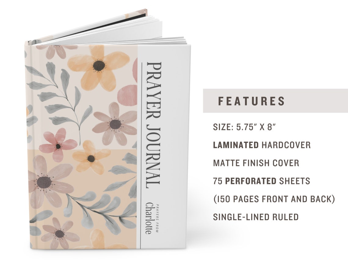 Personalized Dear God Prayer Journal Women Custom Answered Prayer ...