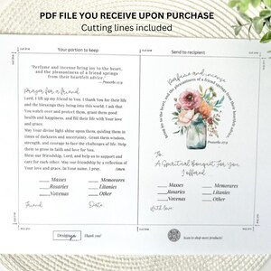 PRINTABLE Spiritual Bouquet for Friend Gift Spiritual Bouquet Printable ...