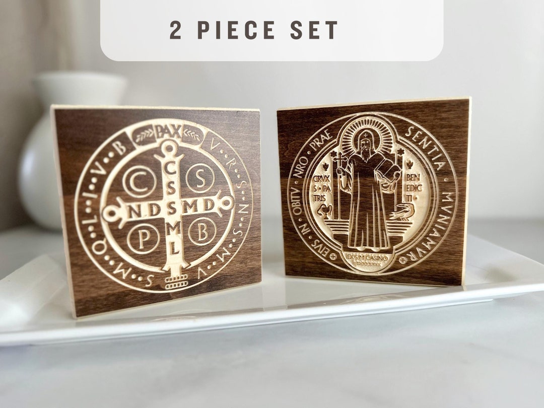 St Benedict Medal Catholic Husband Gift Men Saint Benedict Door Hanger ...