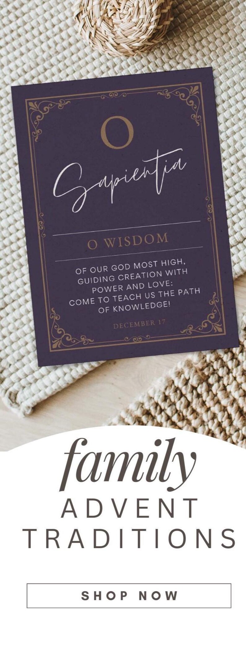 O Antiphons Advent Activity Cards Catholic Advent Printable Banner ...