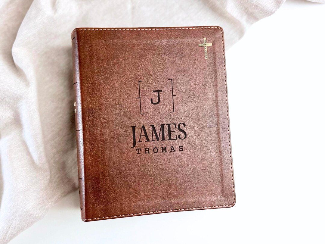 NIV Bible Men NIV Journaling Bible Personalized Religious Adult Baptism ...