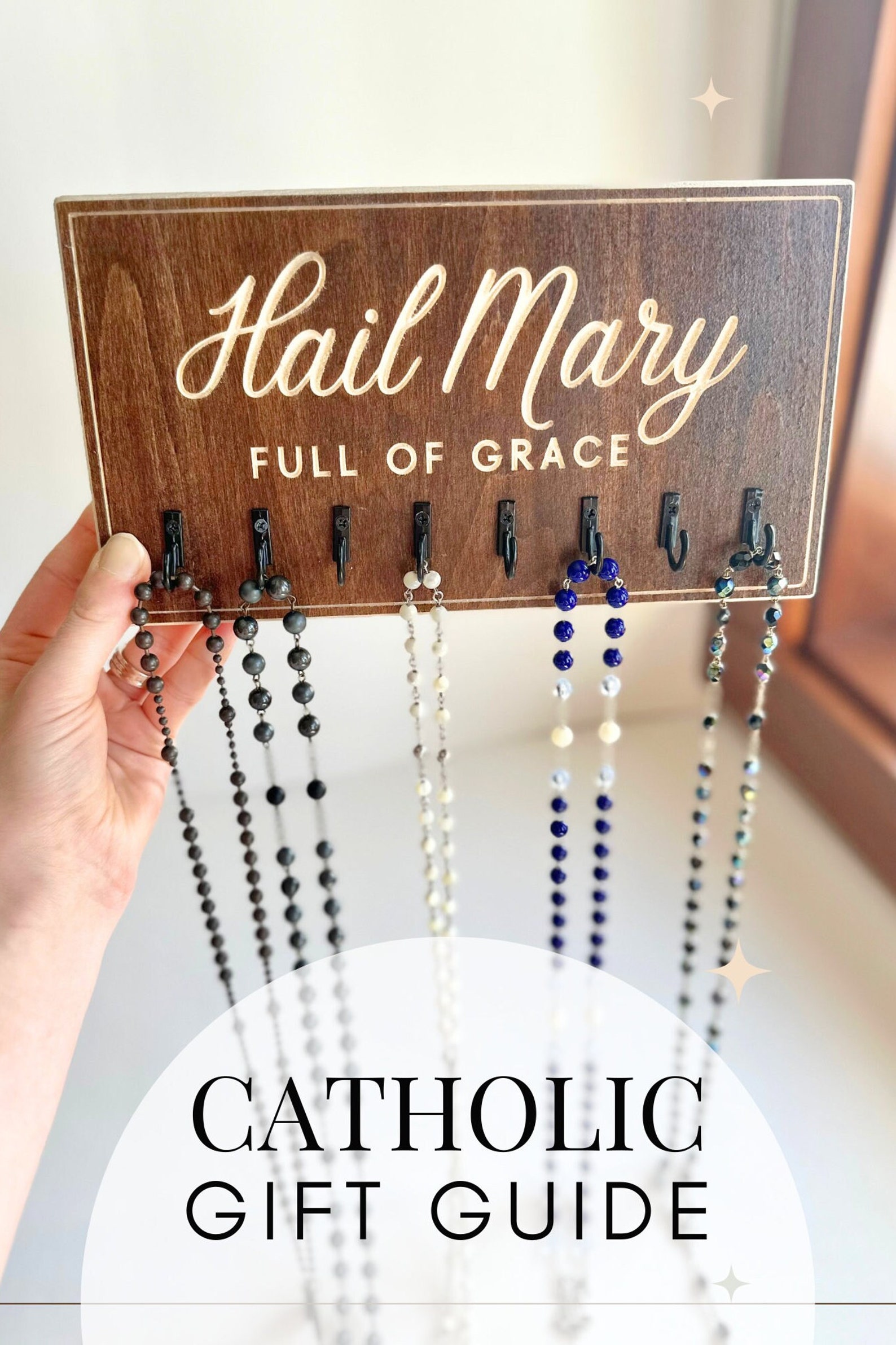 Catholic Rosary Hanger Goddaughter Gifts From Godmother Anniversary ...