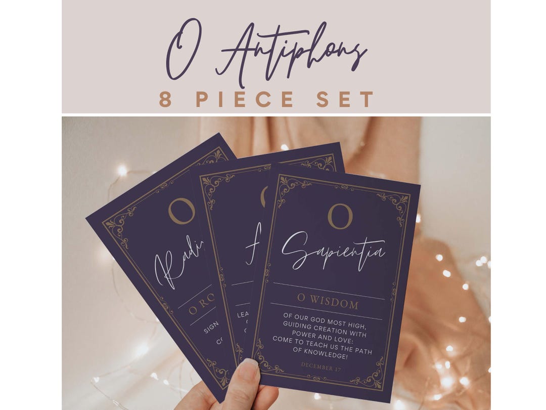 O Antiphons Advent Activity Cards Catholic Advent Printable Banner ...