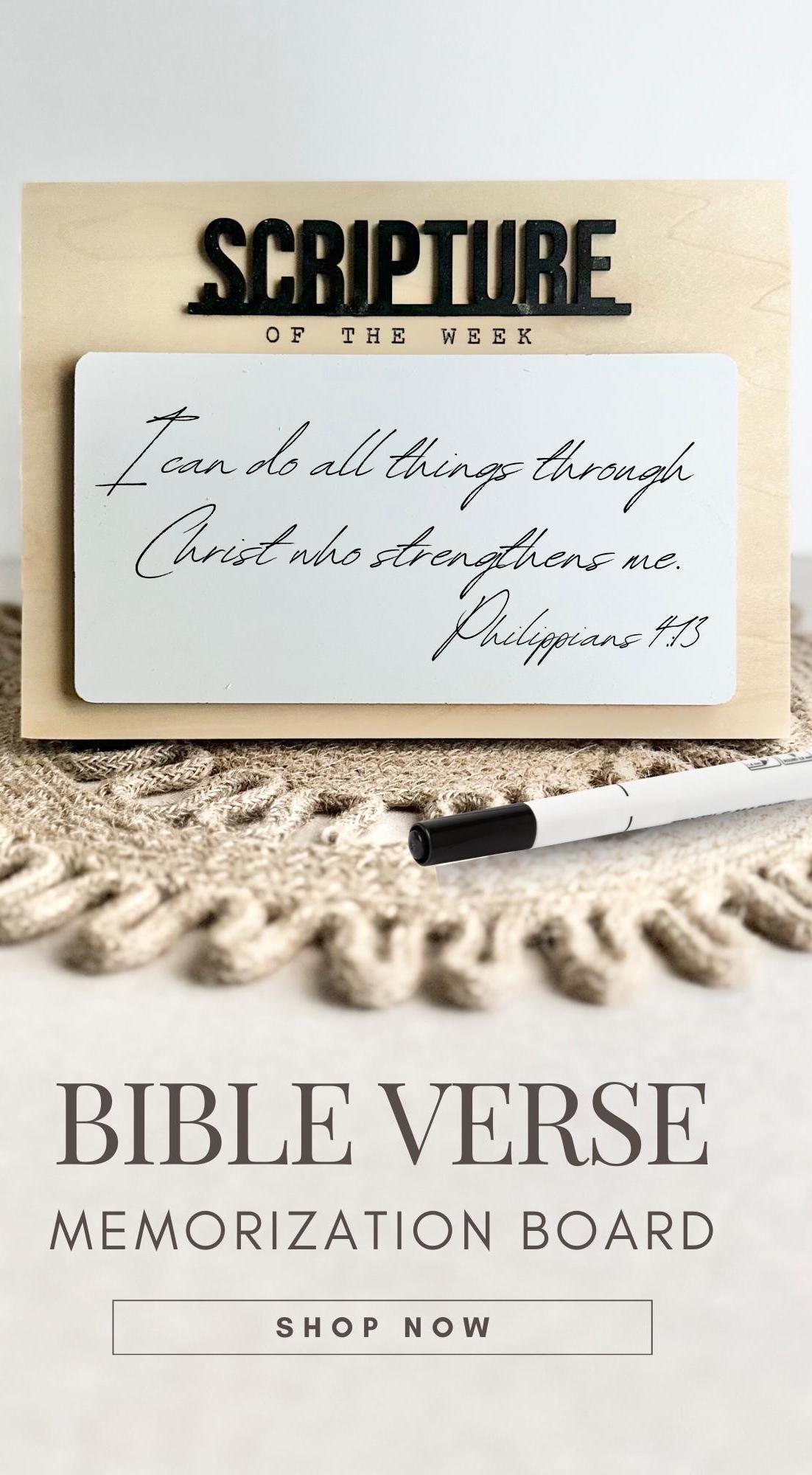 Scripture Verse of the Week Sign Scripture of the Week Board Godmother ...