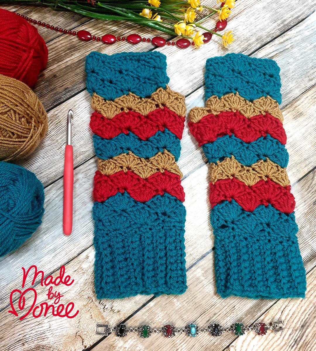 Multi Colored Gloves Crochet Handmade - Etsy