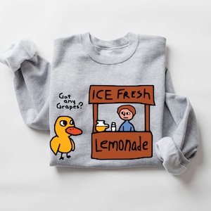 Ice Fresh Lemonade Got Any Grapes Duck Funny Gift Sweater,trendy Shirts ...
