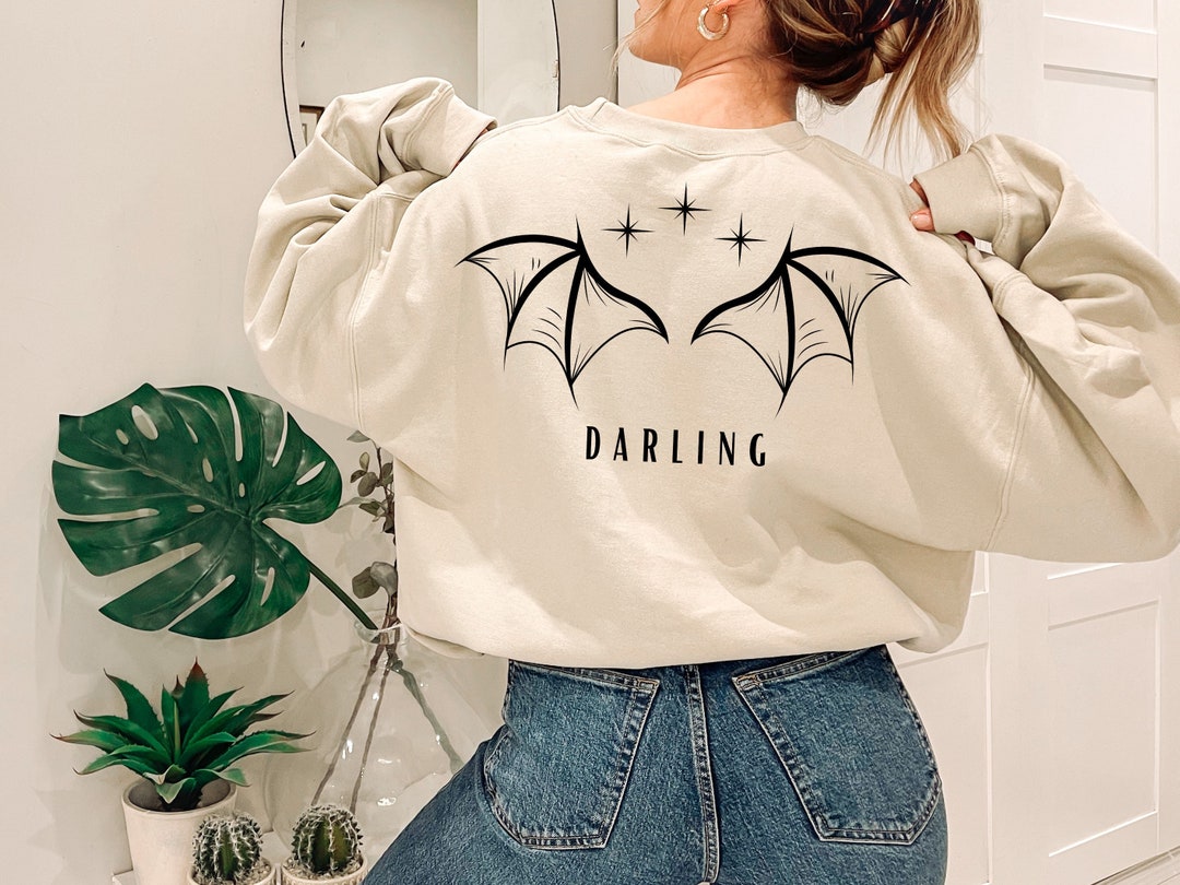 Darling Bat Boys Crewneck Sweatshirt,back Design Sweatshirt,velaris ...