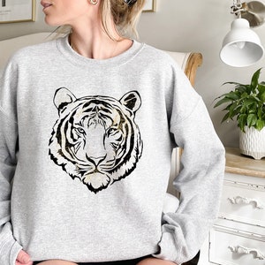 Tiger Face Sweatshirt,tiger Shirt,vintage Tiger Shirt,school Mascot ...
