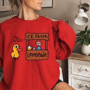 Ice Fresh Lemonade Got Any Grapes Duck Funny Gift Sweater,trendy Shirts ...