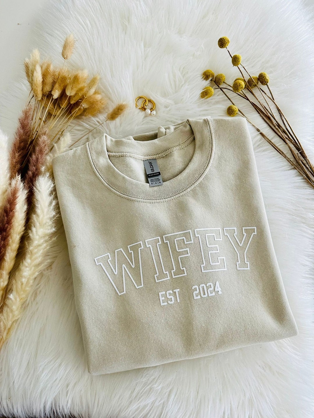 Personalized Wifey Est Sweatshirt, Wedding Gift, Gift for Bride, New ...