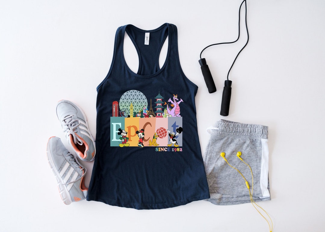 Disney Epcot Tank Top, Vintage Epcot 1982 Tank Top, Mickey and Friends ...