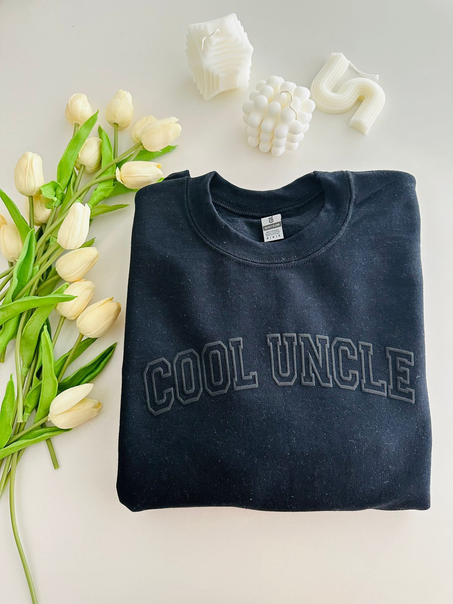 Custom Sweatshirt,puff Print Cool Uncle Sweatshirt,cool Uncles Club Tee ...